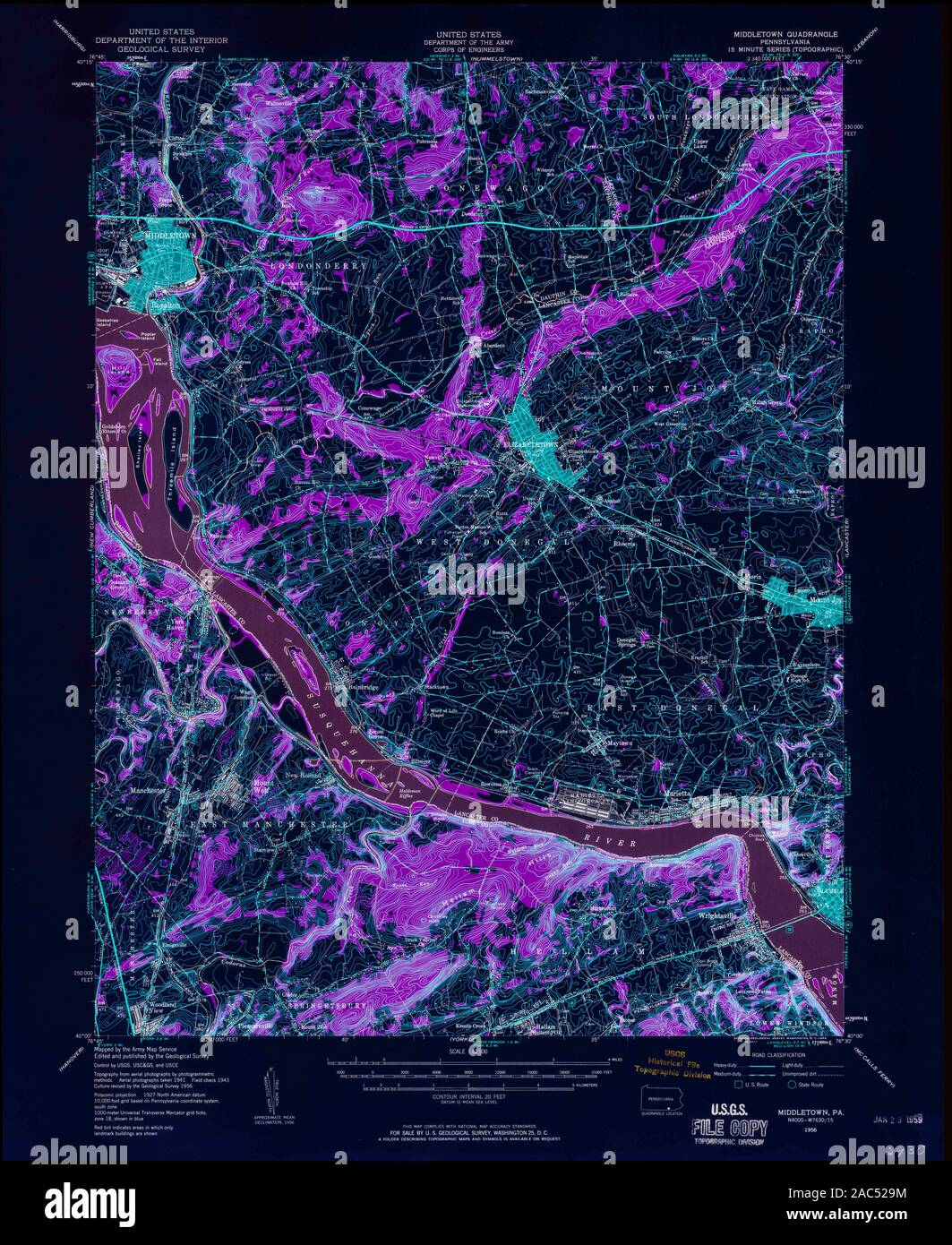 Middletown pennsylvania map hi-res stock photography and images - Alamy