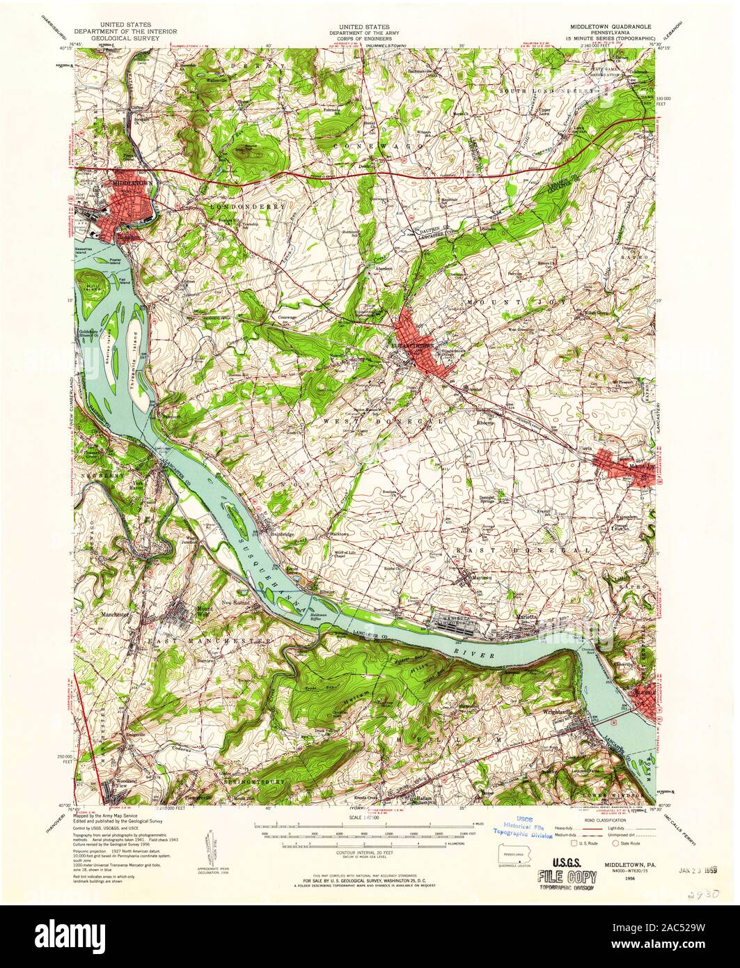 Middletown pennsylvania map hi-res stock photography and images - Alamy