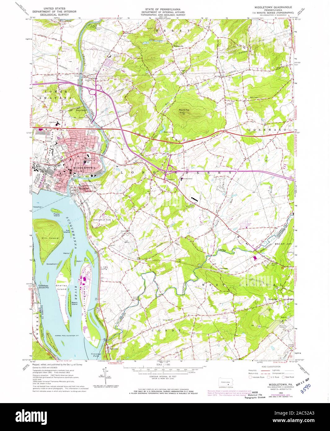 Middletown pennsylvania map hi-res stock photography and images - Alamy