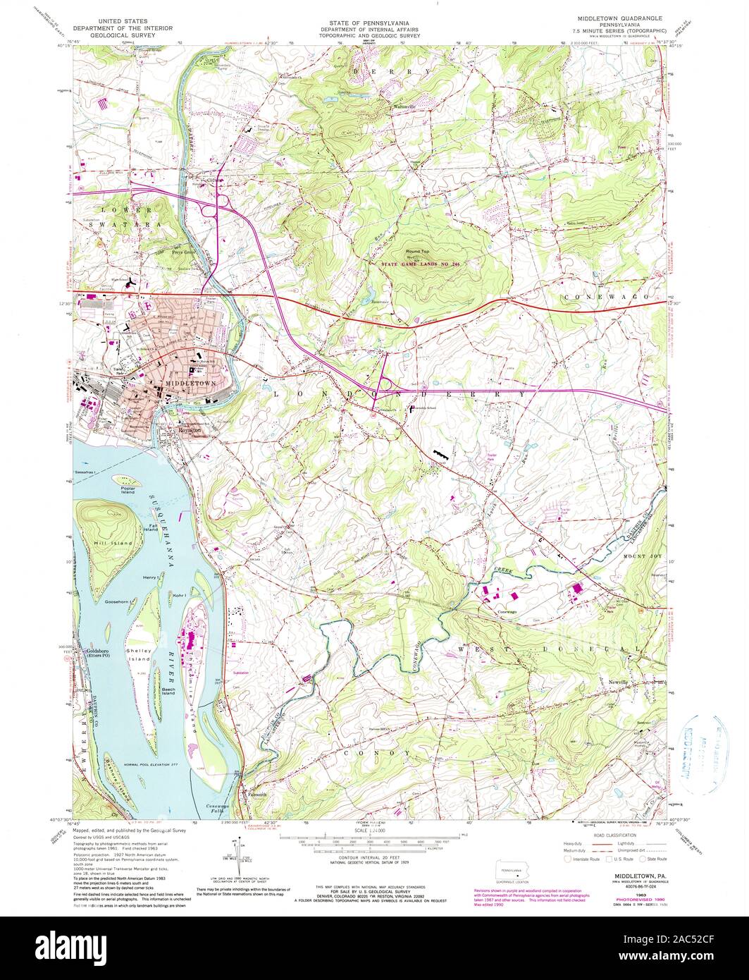 Middletown pennsylvania map hi-res stock photography and images - Alamy