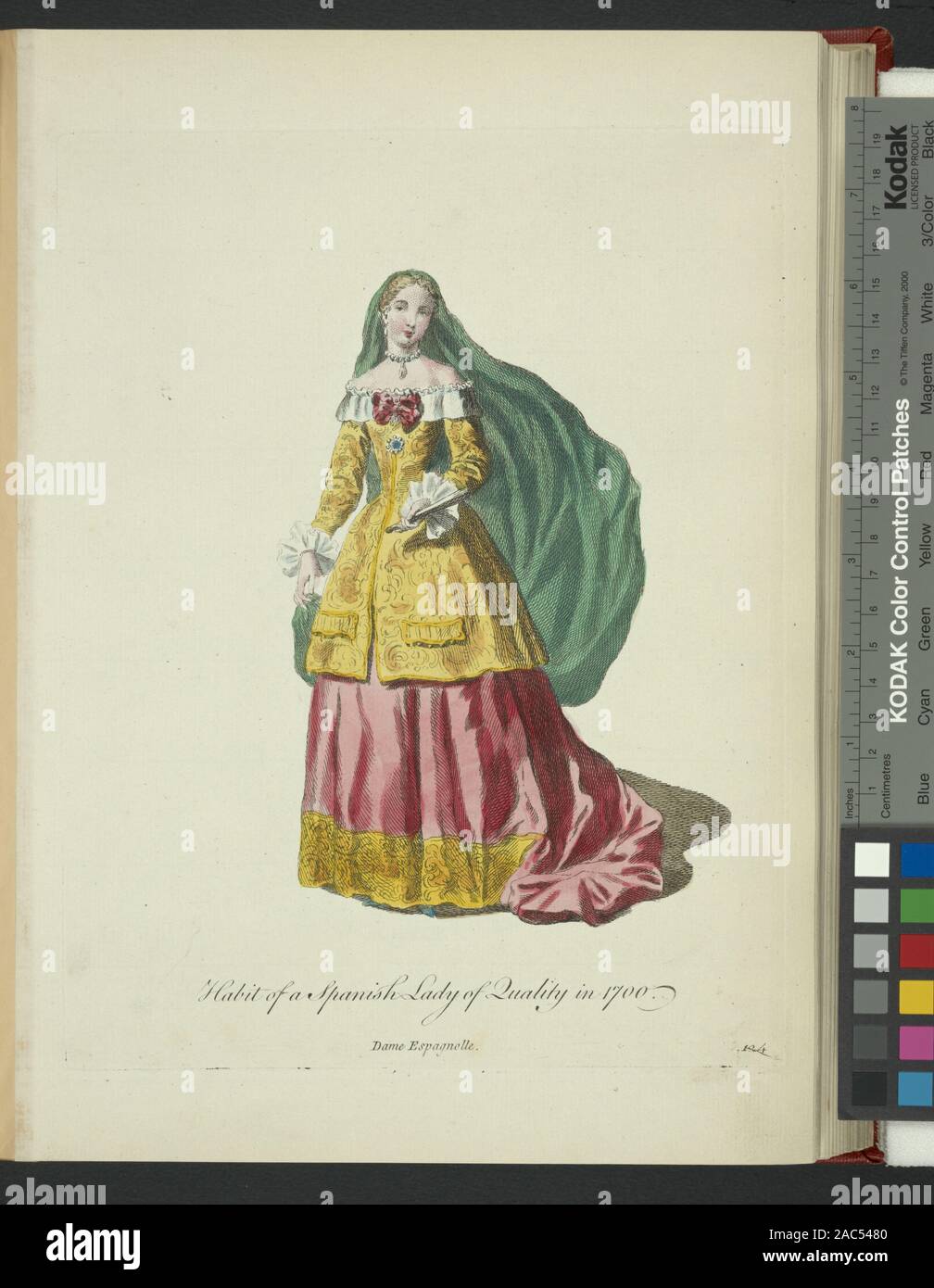 Habit of a Spanish lady of quality in 1700 Dame Espagnolle Habit of a ...