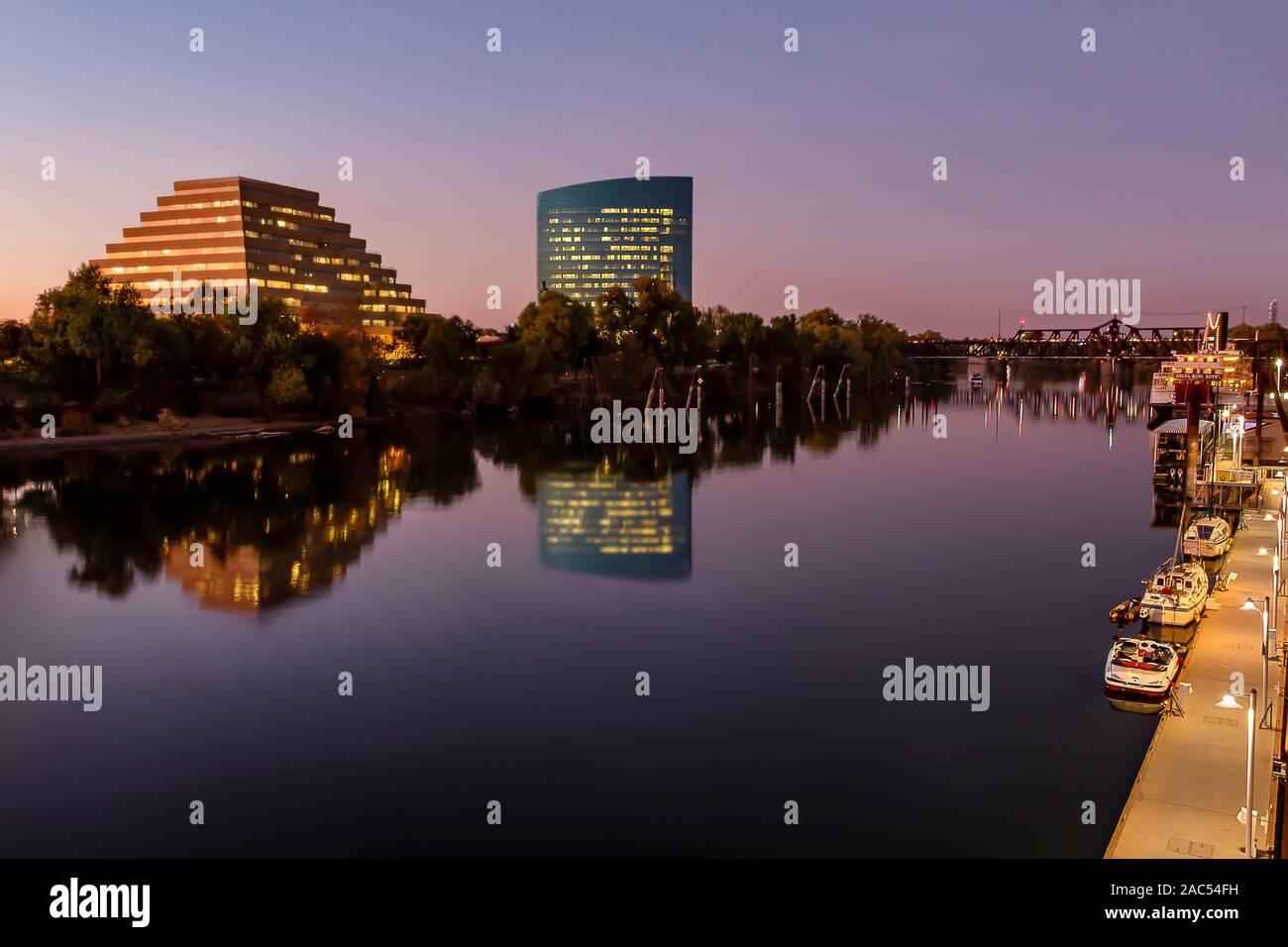 River Front Sacramento California Ziggurat CALSTRS Buildings West ...