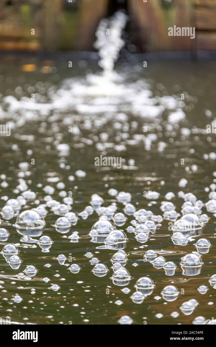 Ornamental bubble pool in the gardens at Chester Zoo, Chester UK Stock ...
