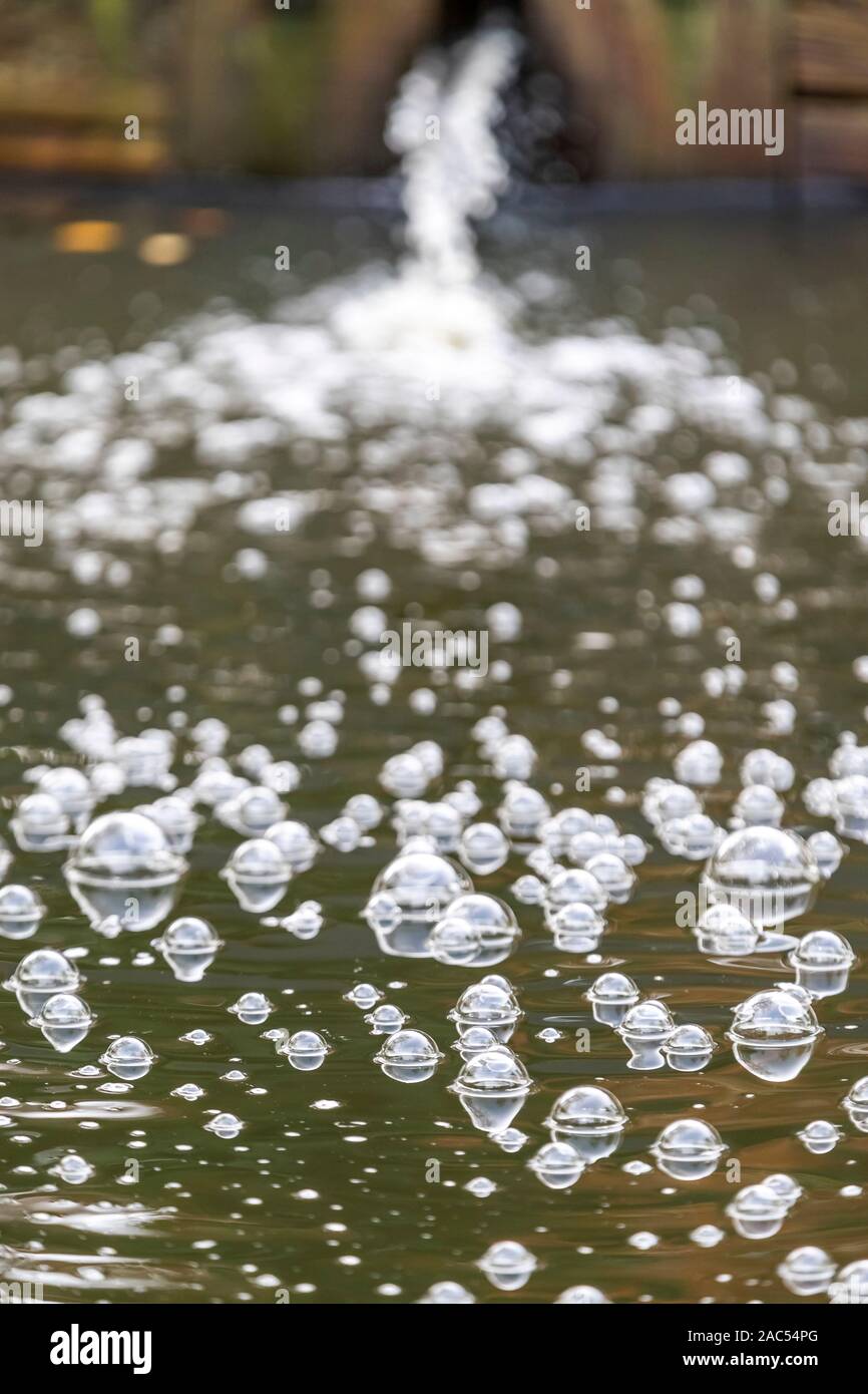 Ornamental bubble pool in the gardens at Chester Zoo, Chester UK Stock ...