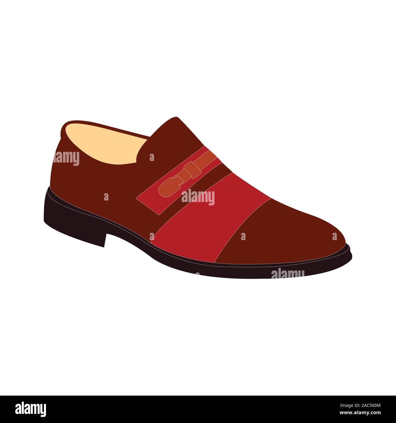 Old red shoe Stock Vector Images - Alamy