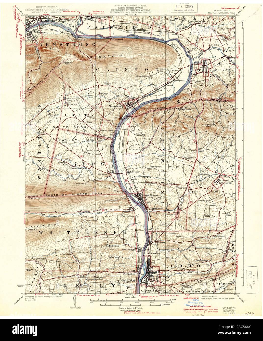 Milton pennsylvania map hi-res stock photography and images - Alamy