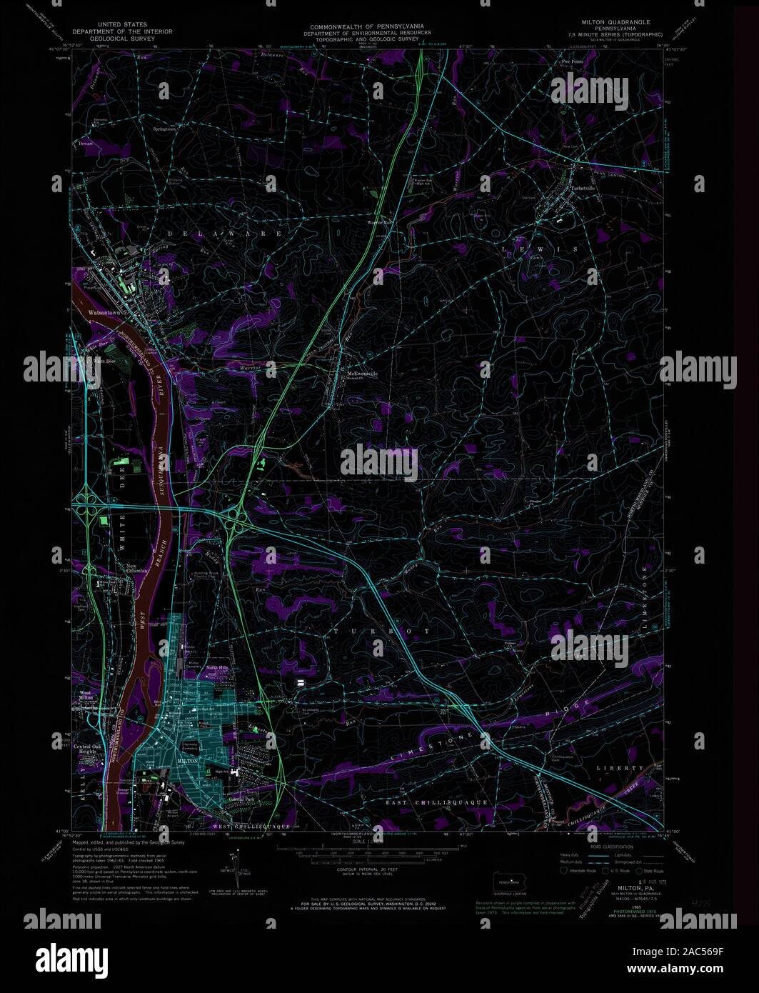 Milton pennsylvania map hi-res stock photography and images - Alamy