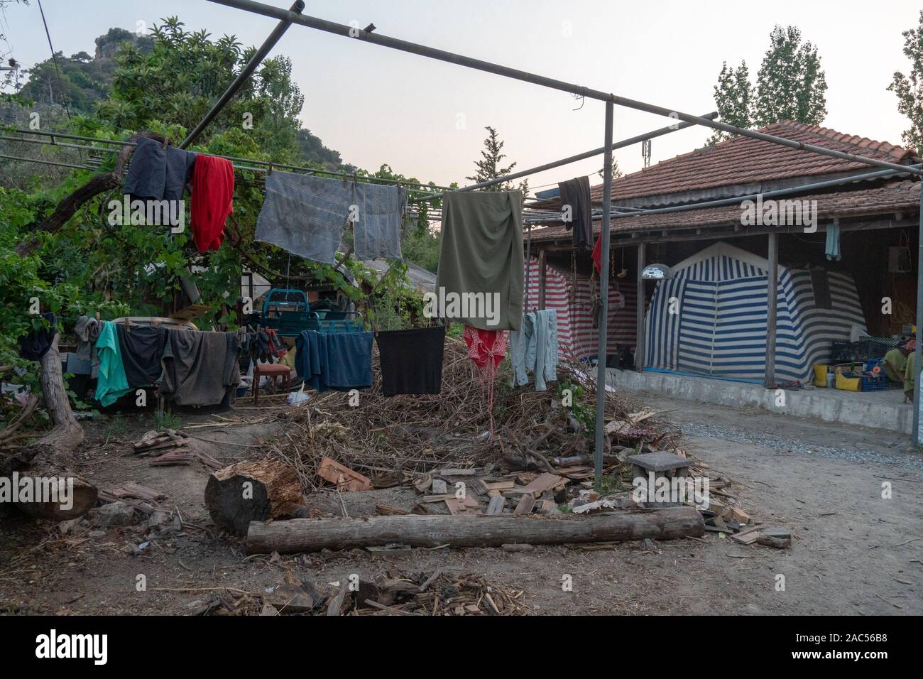 Working on zero waste sustainable farm in Dalyan, Turkey Stock Photo ...