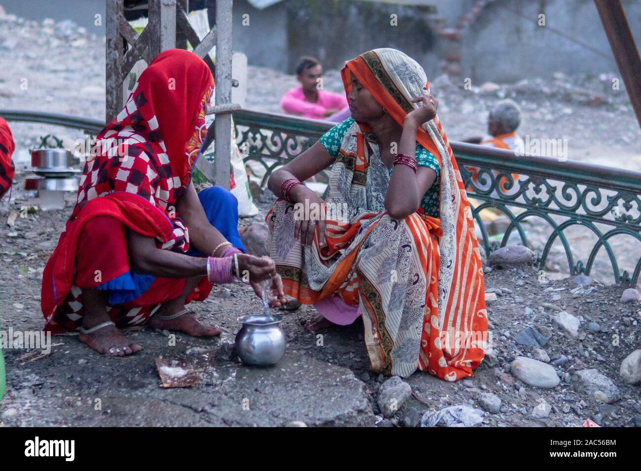 Indian girl squatting hi-res stock photography and images - Alamy