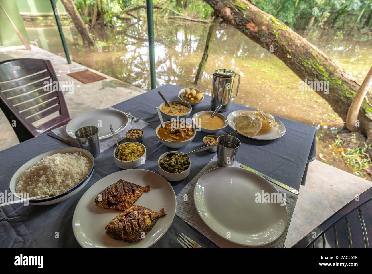 South Indian Food Being Served on Table in Alleppey Kerala India Stock ...