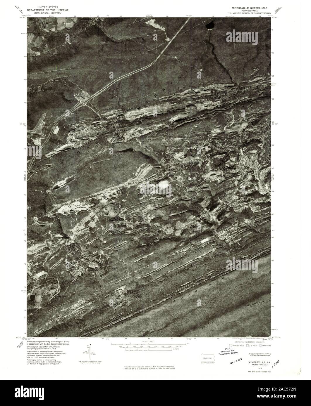 Map of minersville hi-res stock photography and images - Alamy