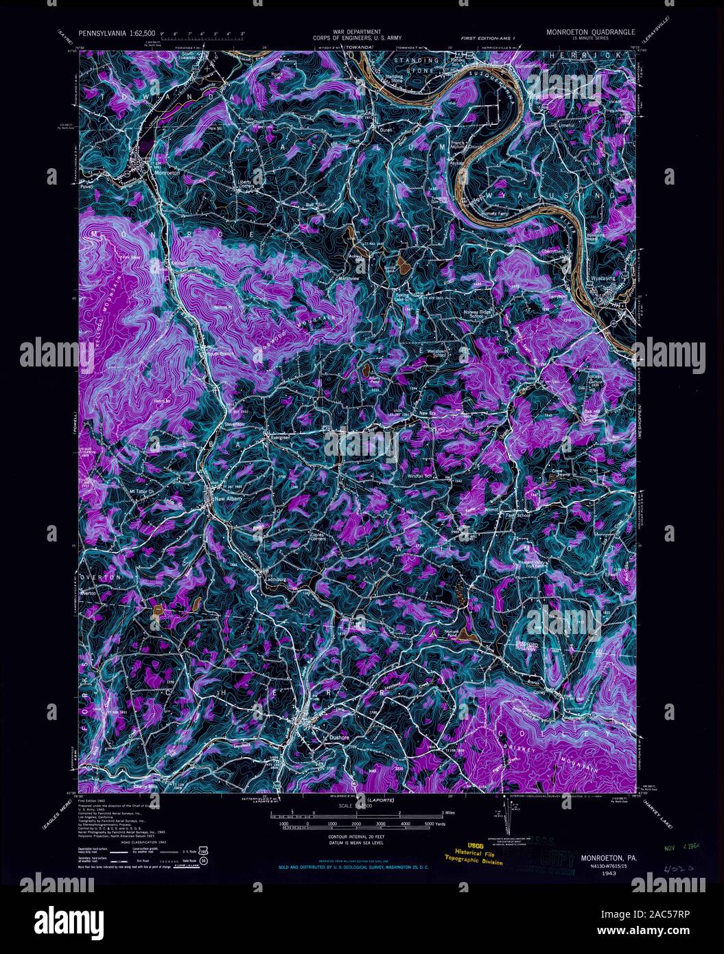 Map of monroeton hi-res stock photography and images - Alamy