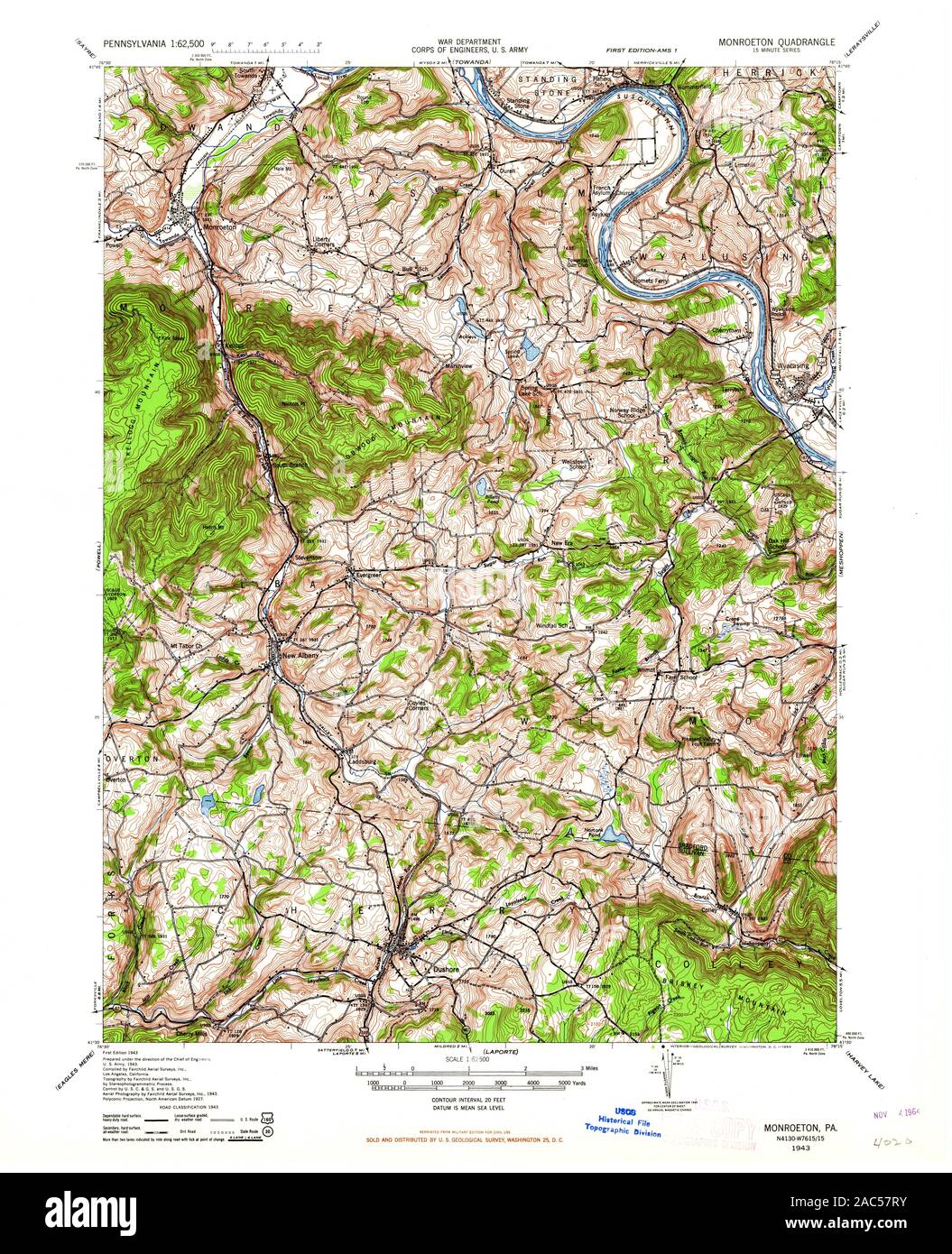 Map of monroeton hi-res stock photography and images - Alamy