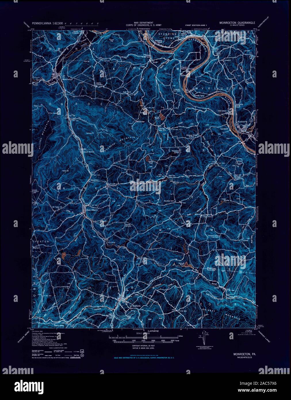 Map of monroeton hi-res stock photography and images - Alamy