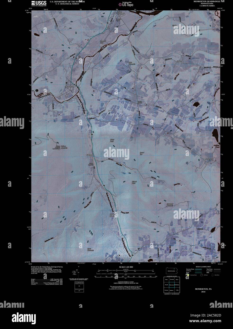 Map of monroeton hi-res stock photography and images - Alamy