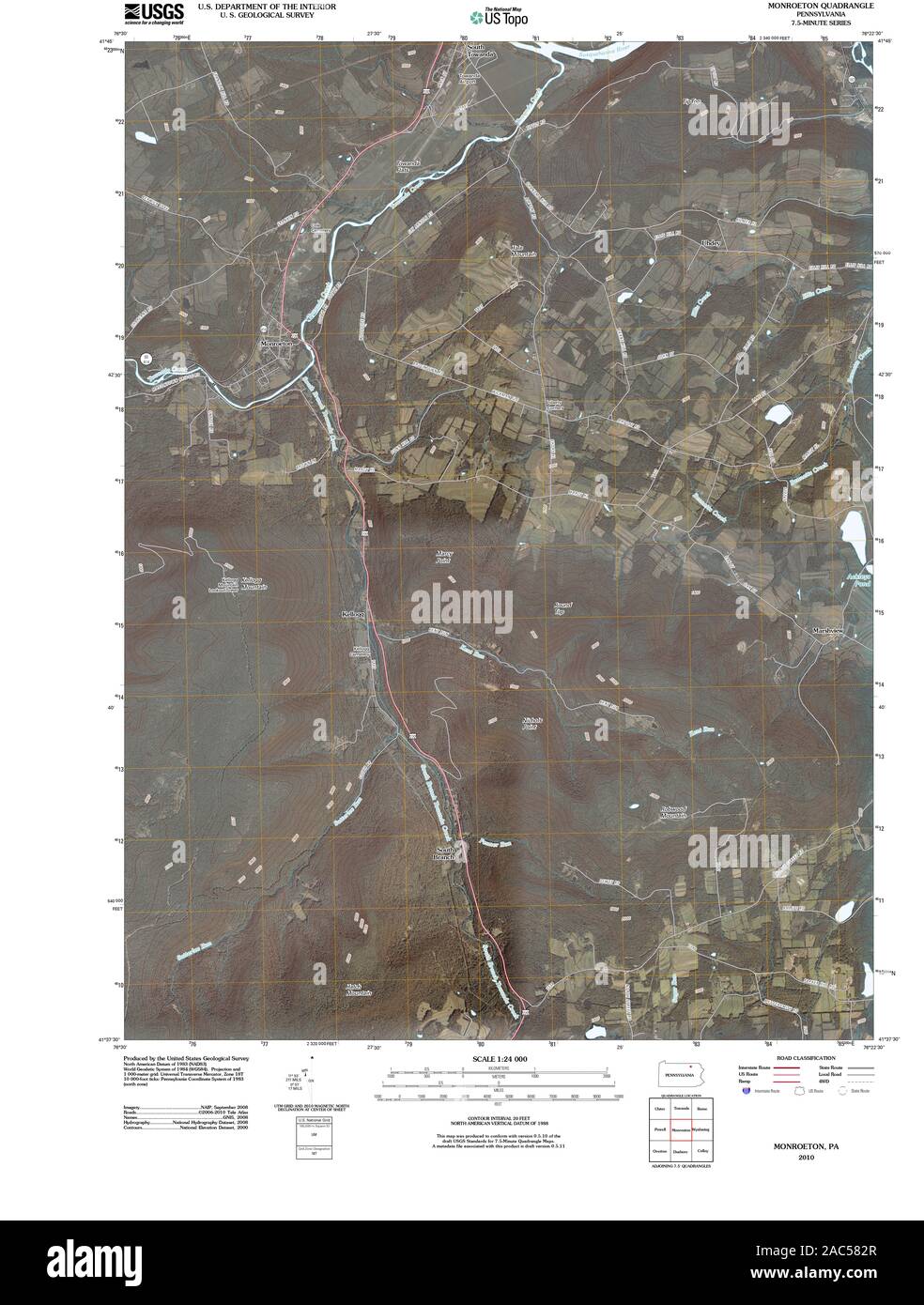 Map of monroeton hi-res stock photography and images - Alamy