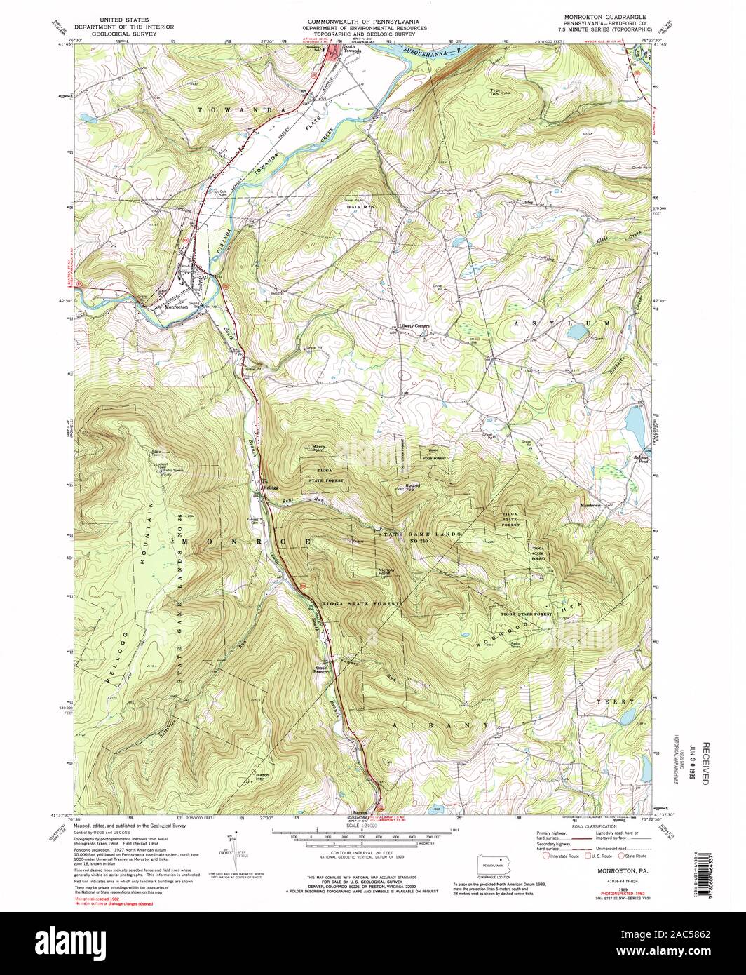 Map of monroeton hi-res stock photography and images - Alamy