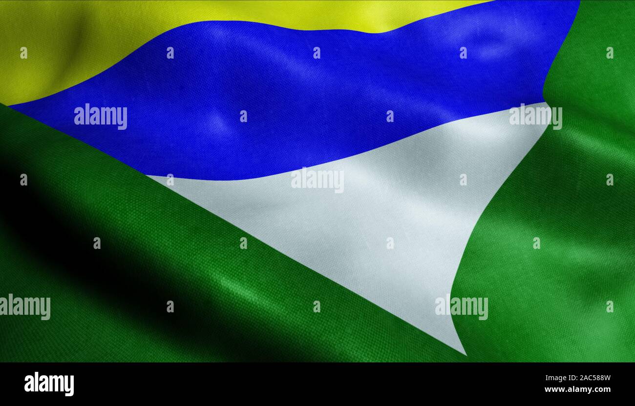 3D Waving Boaco Department Flag of Nicaragua Closeup View Stock Photo ...
