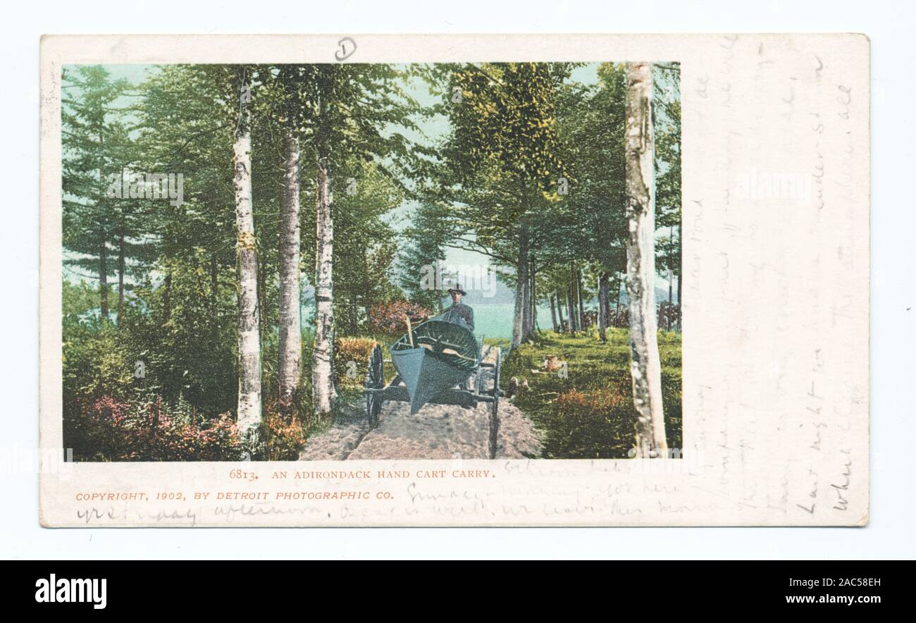 Hand Cart Carry, Adirondacks, N Y 1902-1903. Transitioned to full-size ...