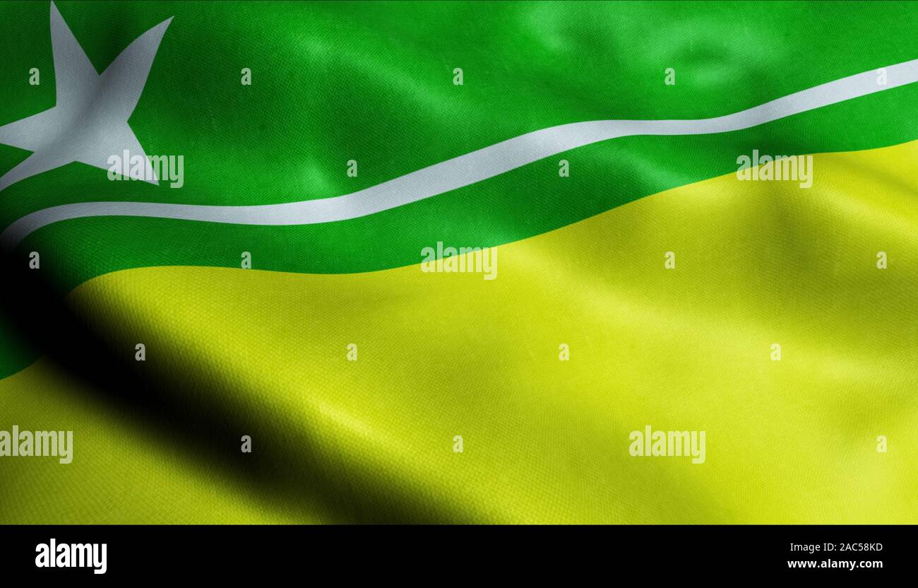 3D Waving Brazil City Flag of Boa Vista Closeup View Stock Photo - Alamy