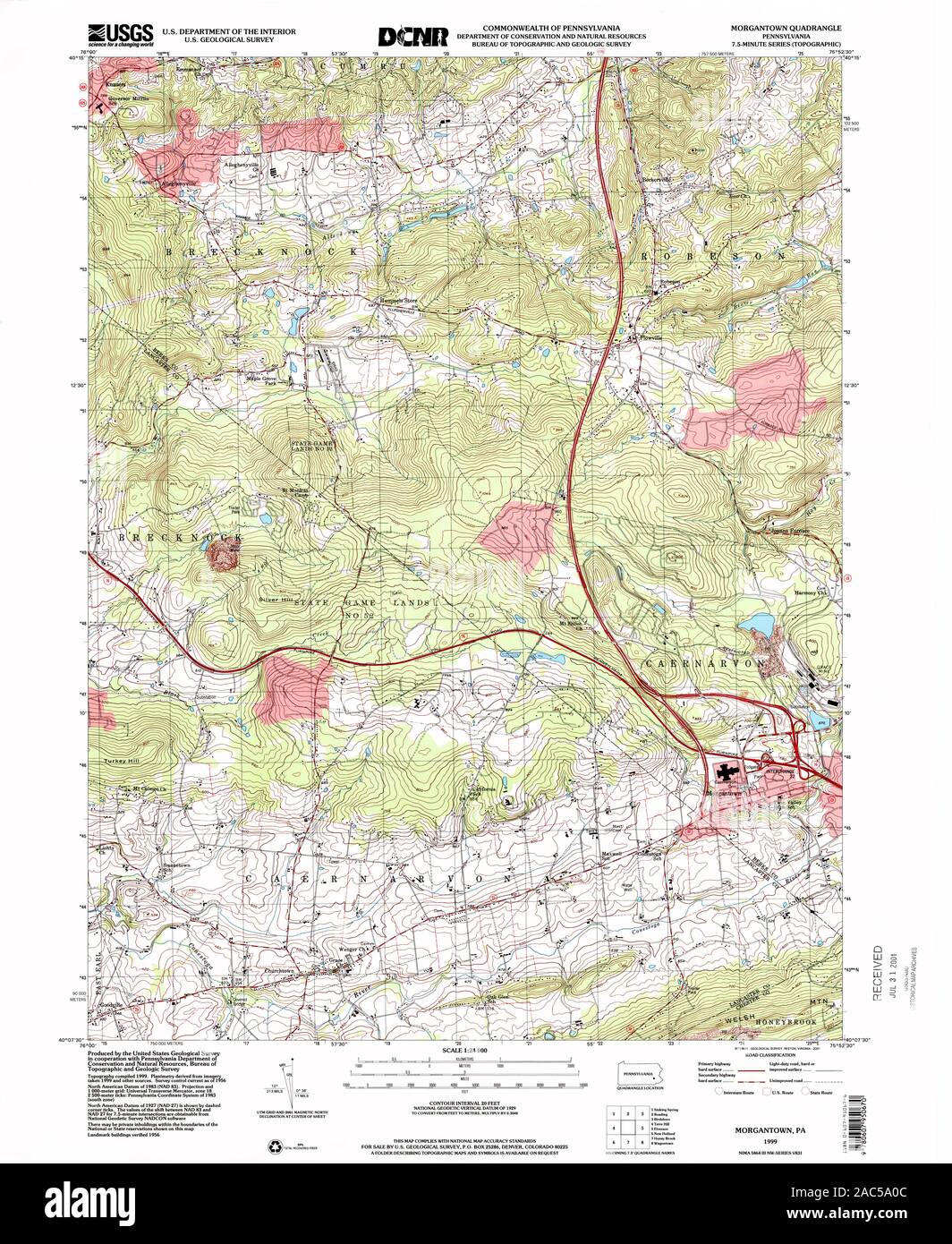 Map of morgantown Cut Out Stock Images & Pictures - Alamy