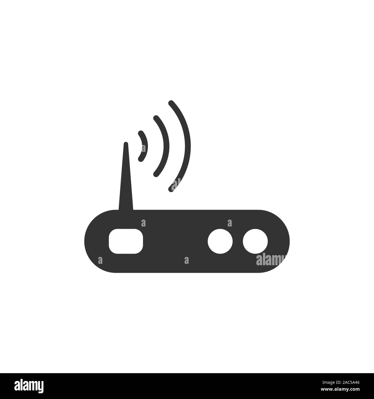 Wifi router icon in flat style. Broadband vector illustration on white ...