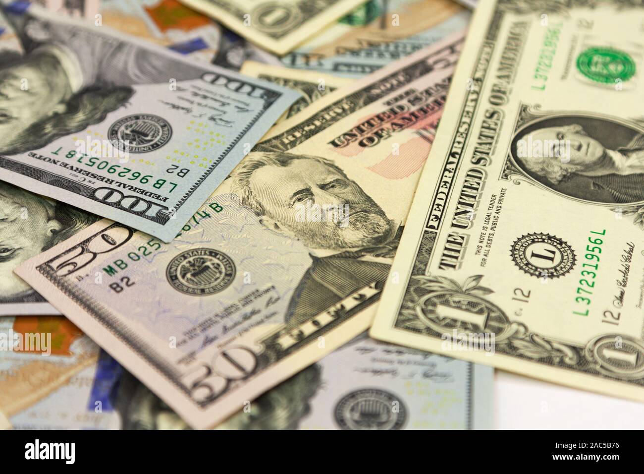 Money background. Big pile of dollars. Background of paper banknotes ...
