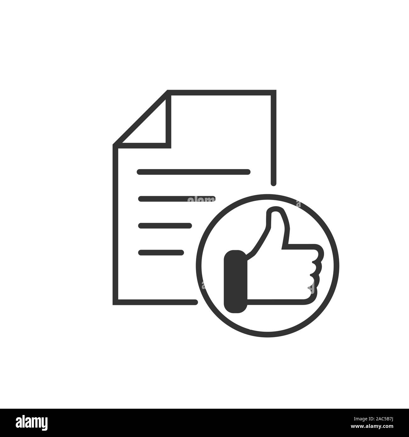 Approved document icon in flat style. Authorize vector illustration on ...