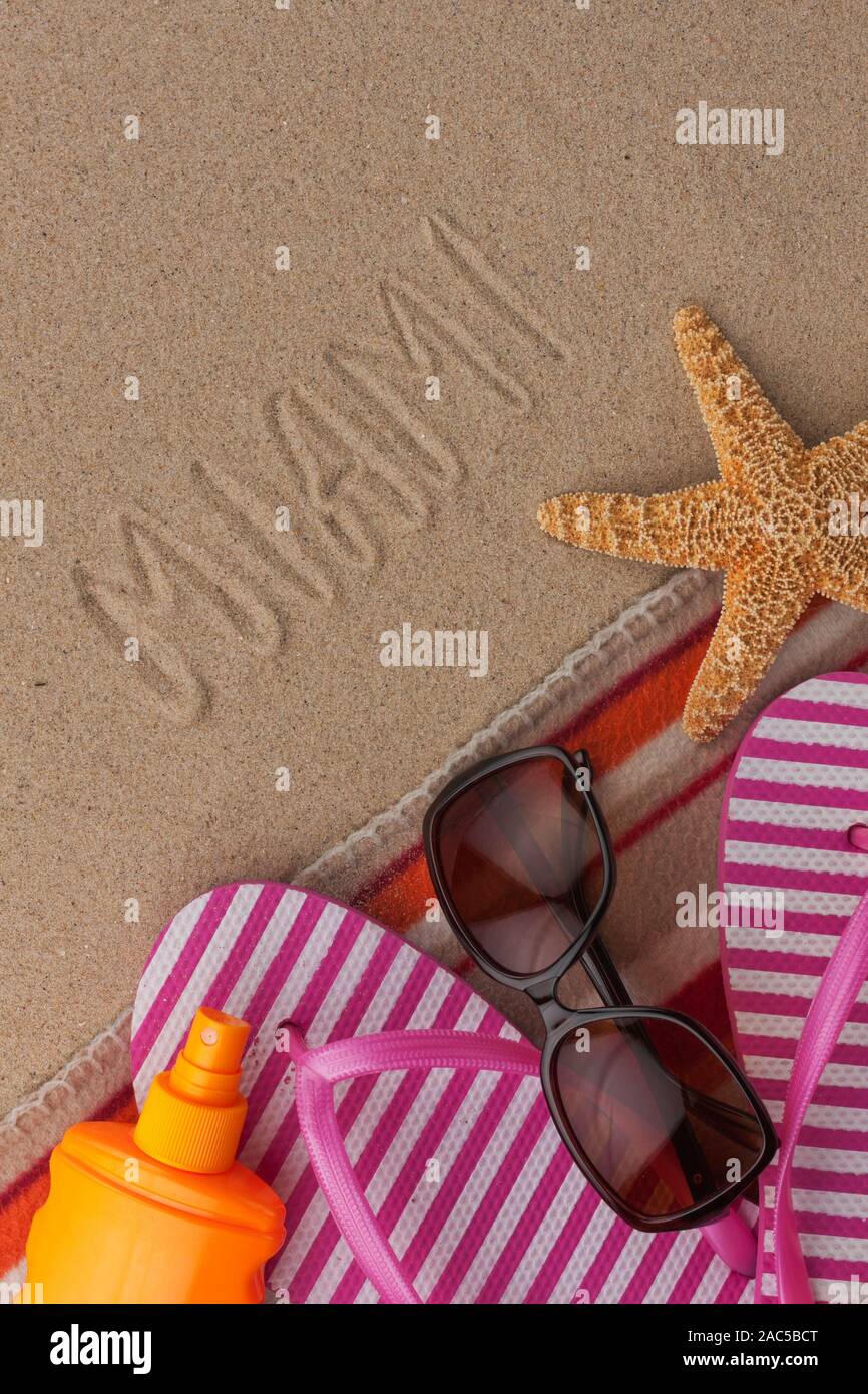 Miami beach word hi-res stock photography and images - Alamy