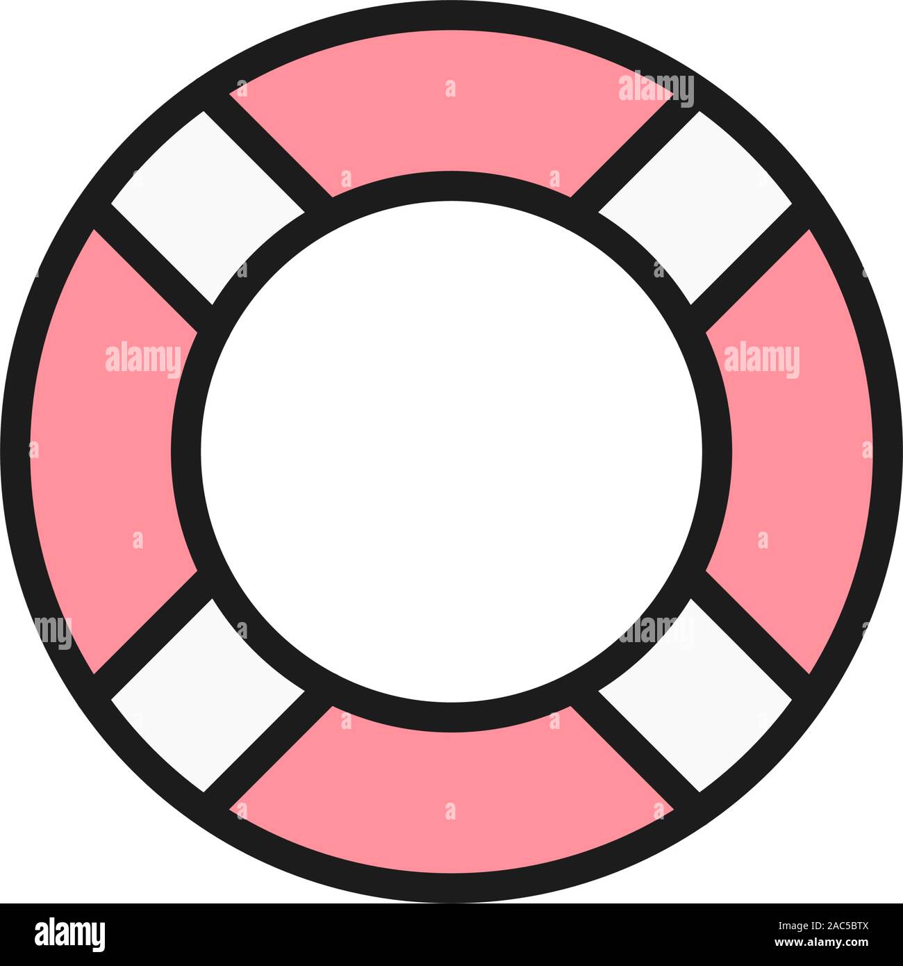 Vector lifebuoy flat color icon. Isolated on white background Stock ...