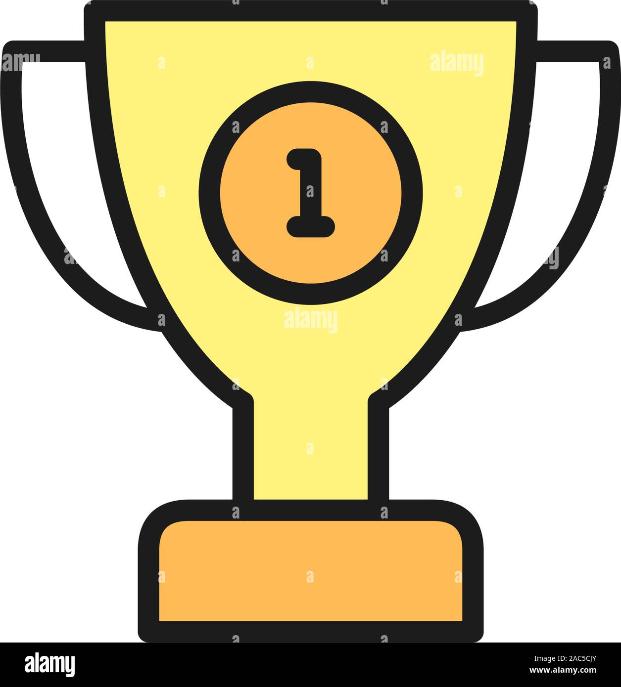 Vector first place trophy flat color icon Stock Vector Image & Art - Alamy