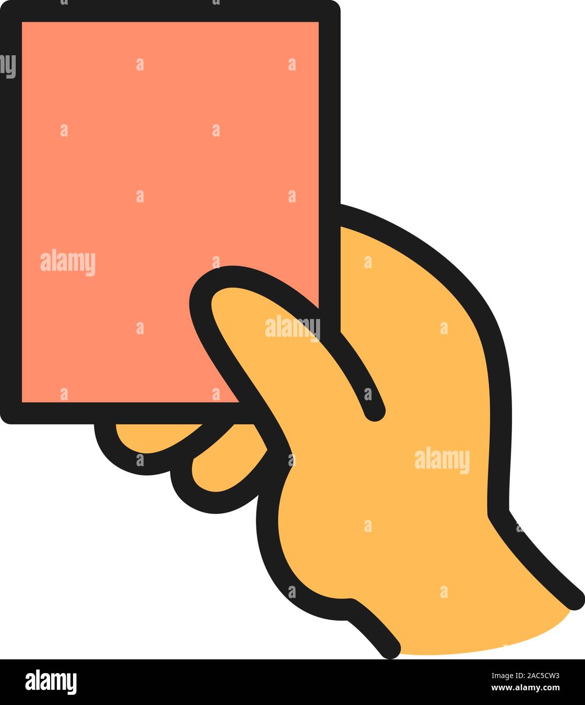 Vector hand showing card flat color icon Stock Vector Image & Art - Alamy