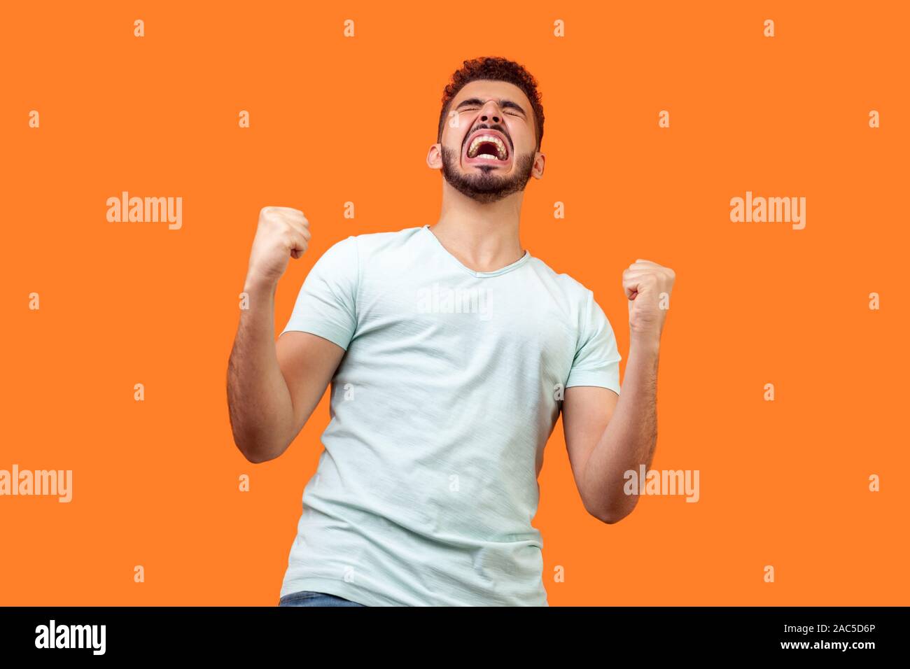 Shouting hurray hi-res stock photography and images - Alamy