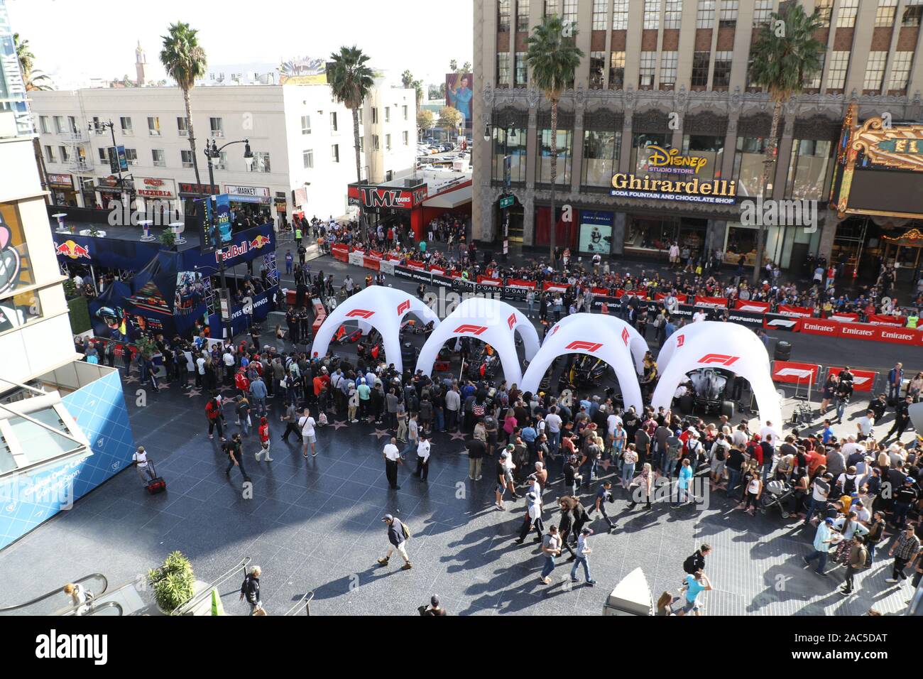Formula 1 Fan Festival Los Angeles held on Hollywood Boulevard in ...
