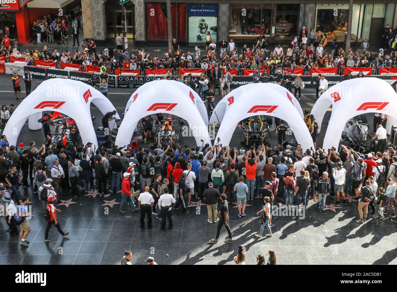 Formula 1 Fan Festival Los Angeles held on Hollywood Boulevard in ...