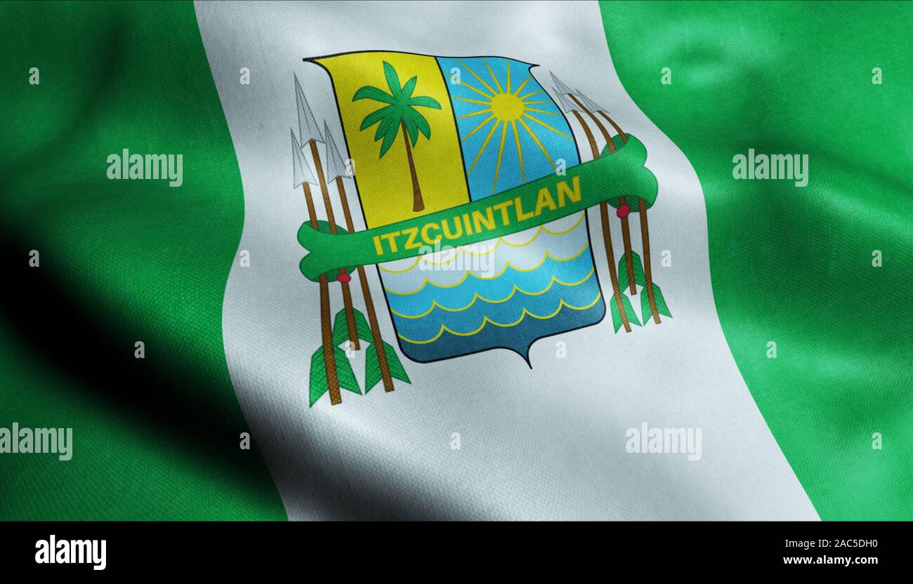 3D Waving Guatemala City Flag of Escuintla Closeup View Stock Photo - Alamy