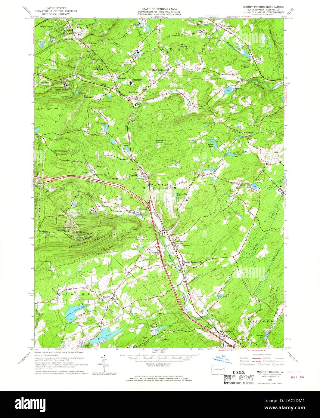 Map of mount pocono hi-res stock photography and images - Alamy