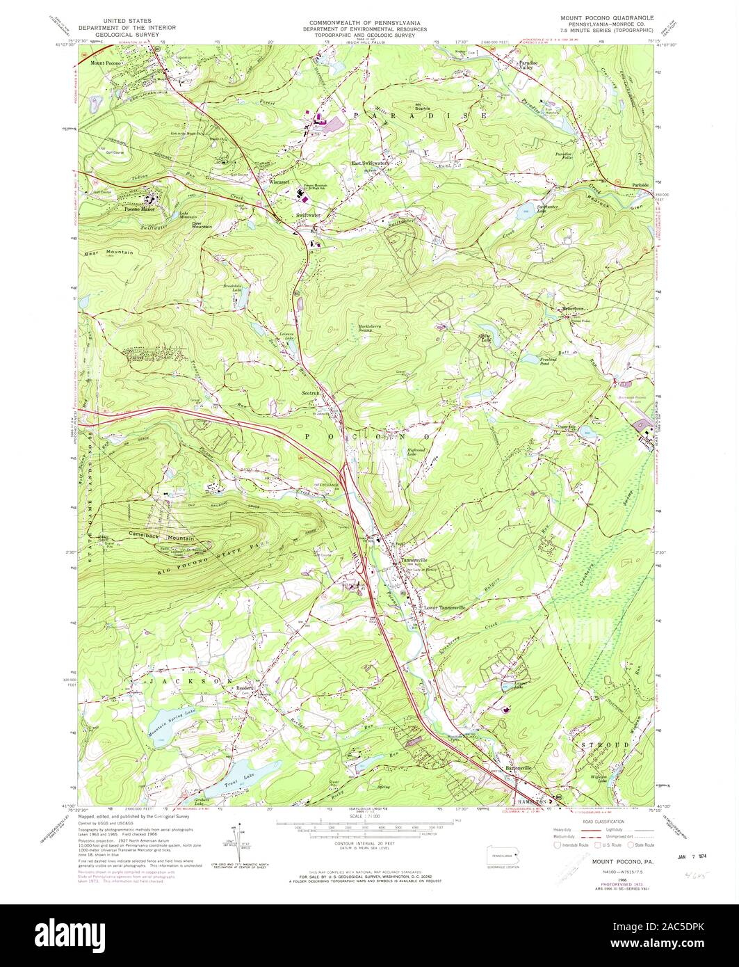 Mount pocono pennsylvania map Cut Out Stock Images & Pictures - Alamy