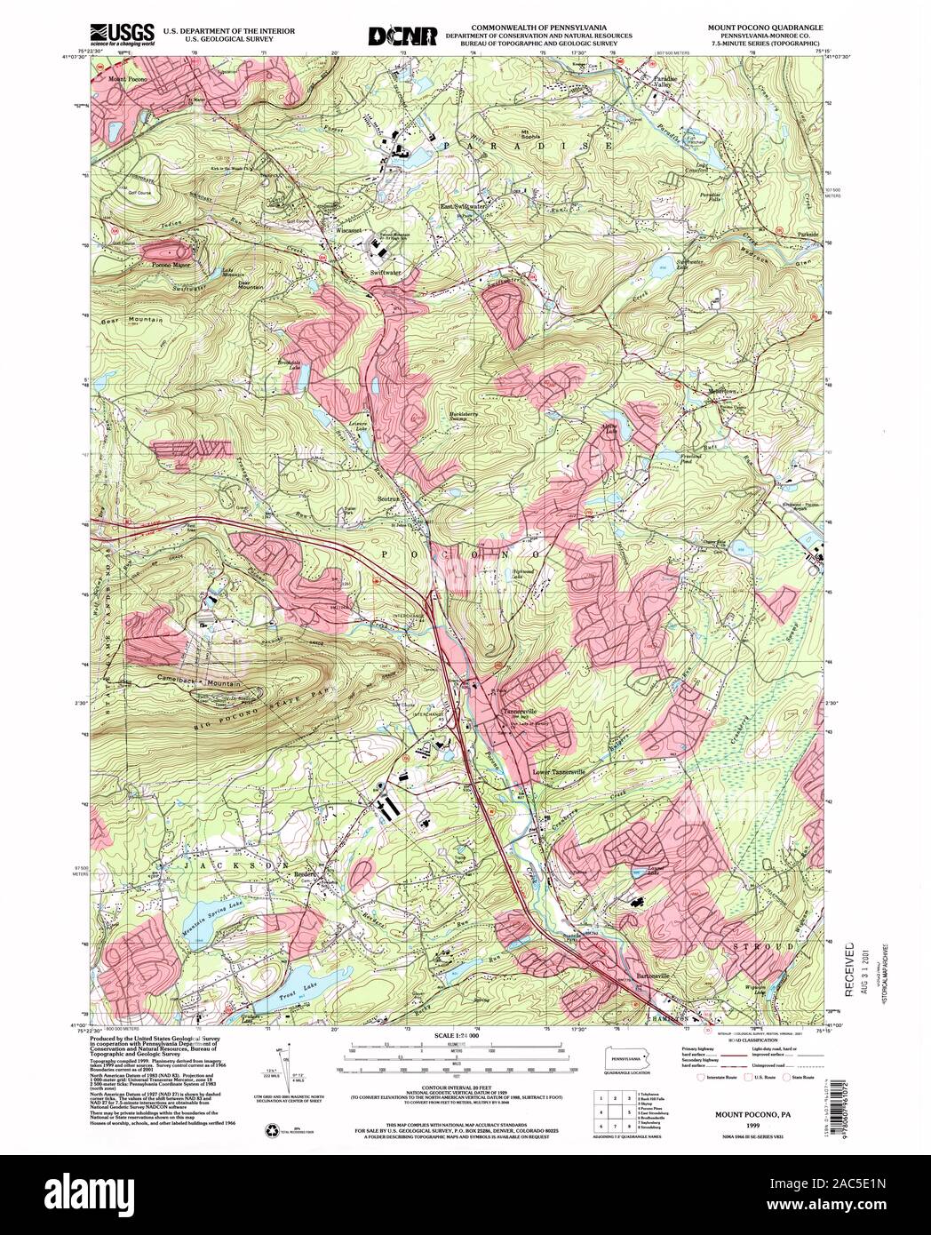 Map of mount pocono hi-res stock photography and images - Alamy