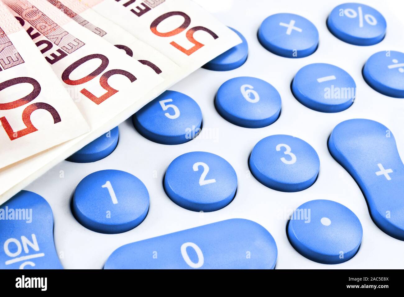 Euro banknotes calculator banking hi-res stock photography and images ...
