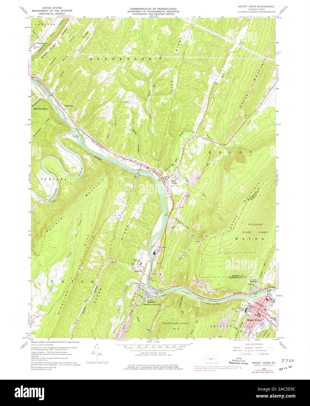 Map of mount union hi-res stock photography and images - Alamy