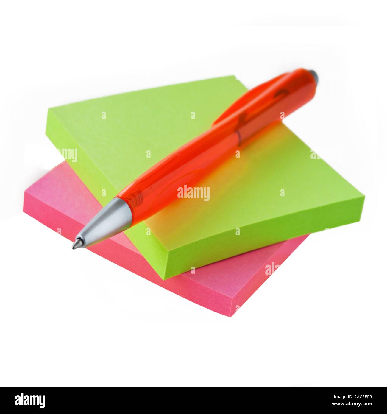 Paper and ball pen isolated on white background Stock Photo - Alamy