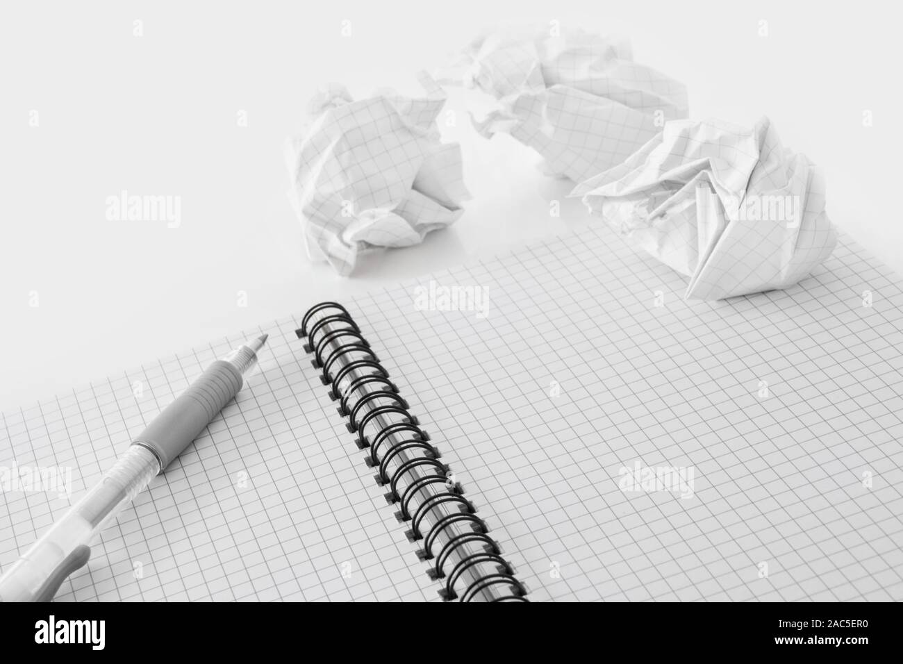 Crushed paper and pen background Stock Photo - Alamy