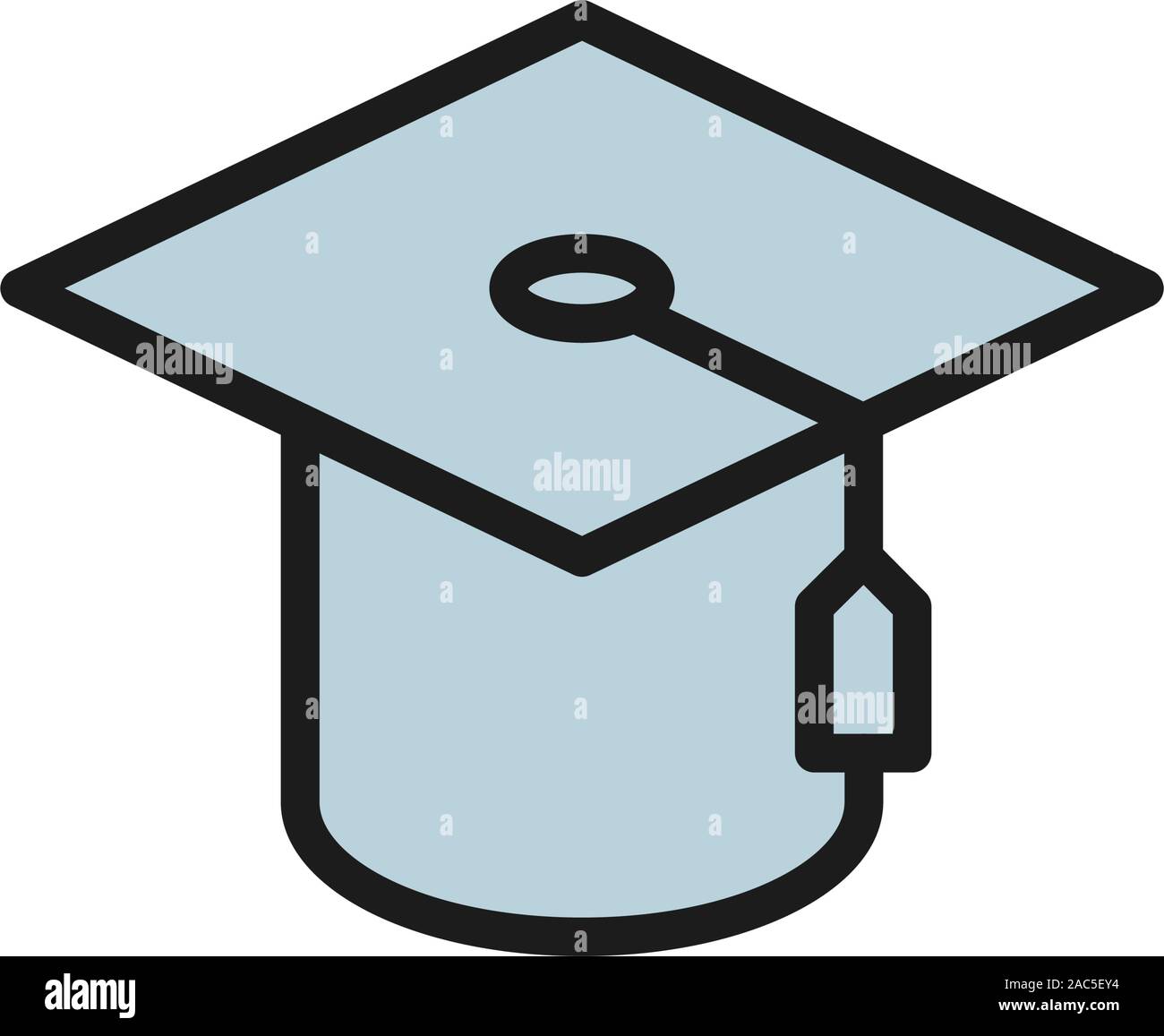 Graduation cap, judges hat flat color icon Stock Vector Image & Art - Alamy