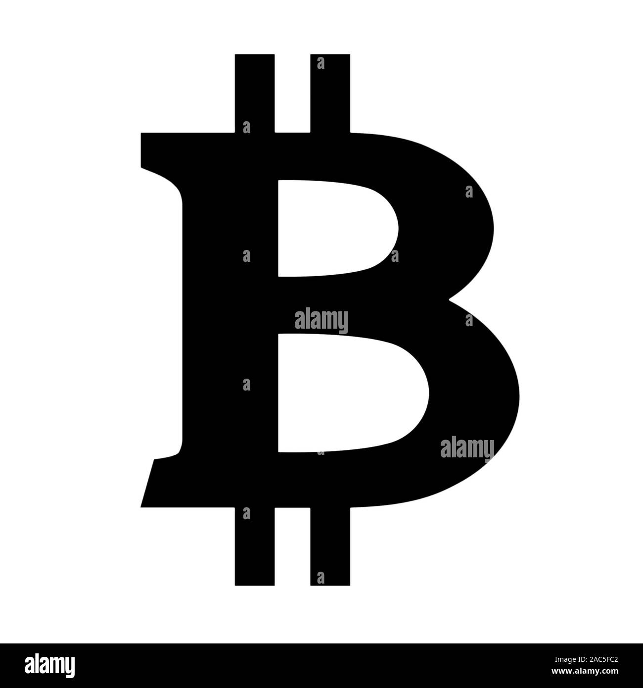 Illustration bitcoin icon Black and White Stock Photos & Images - Alamy