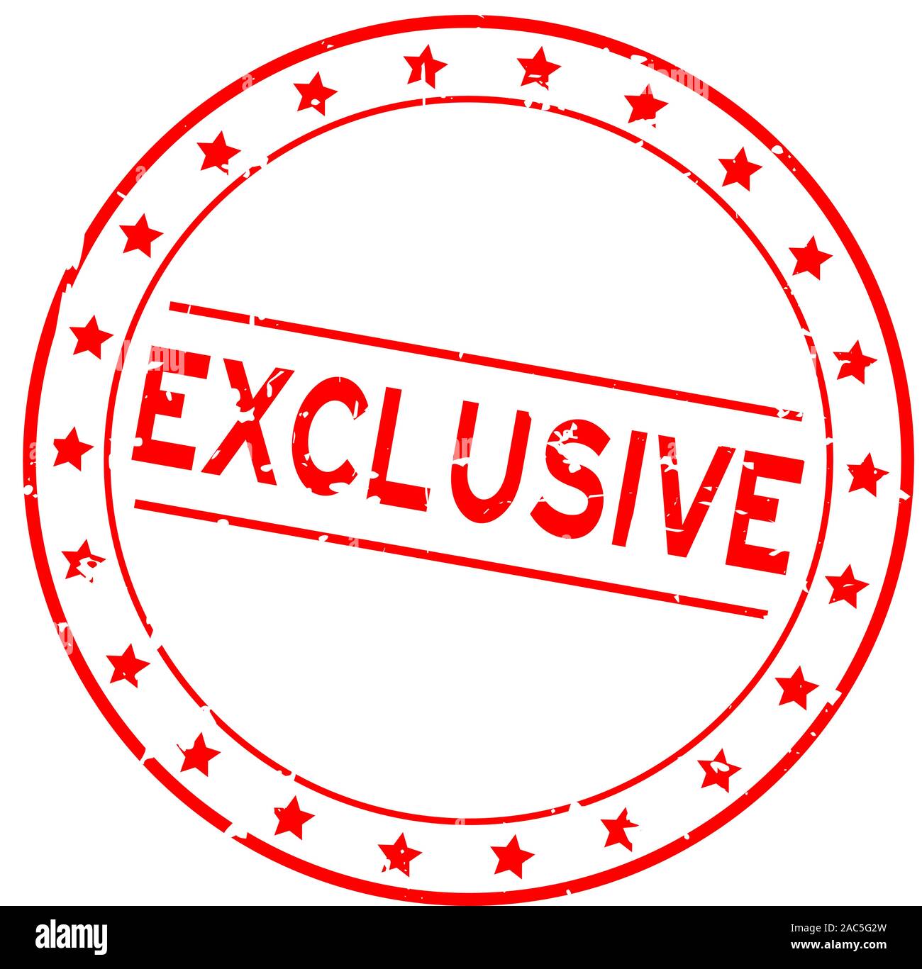 Grunge red exclusive word round rubber seal stamp on white background Stock Vector Image & Art ...