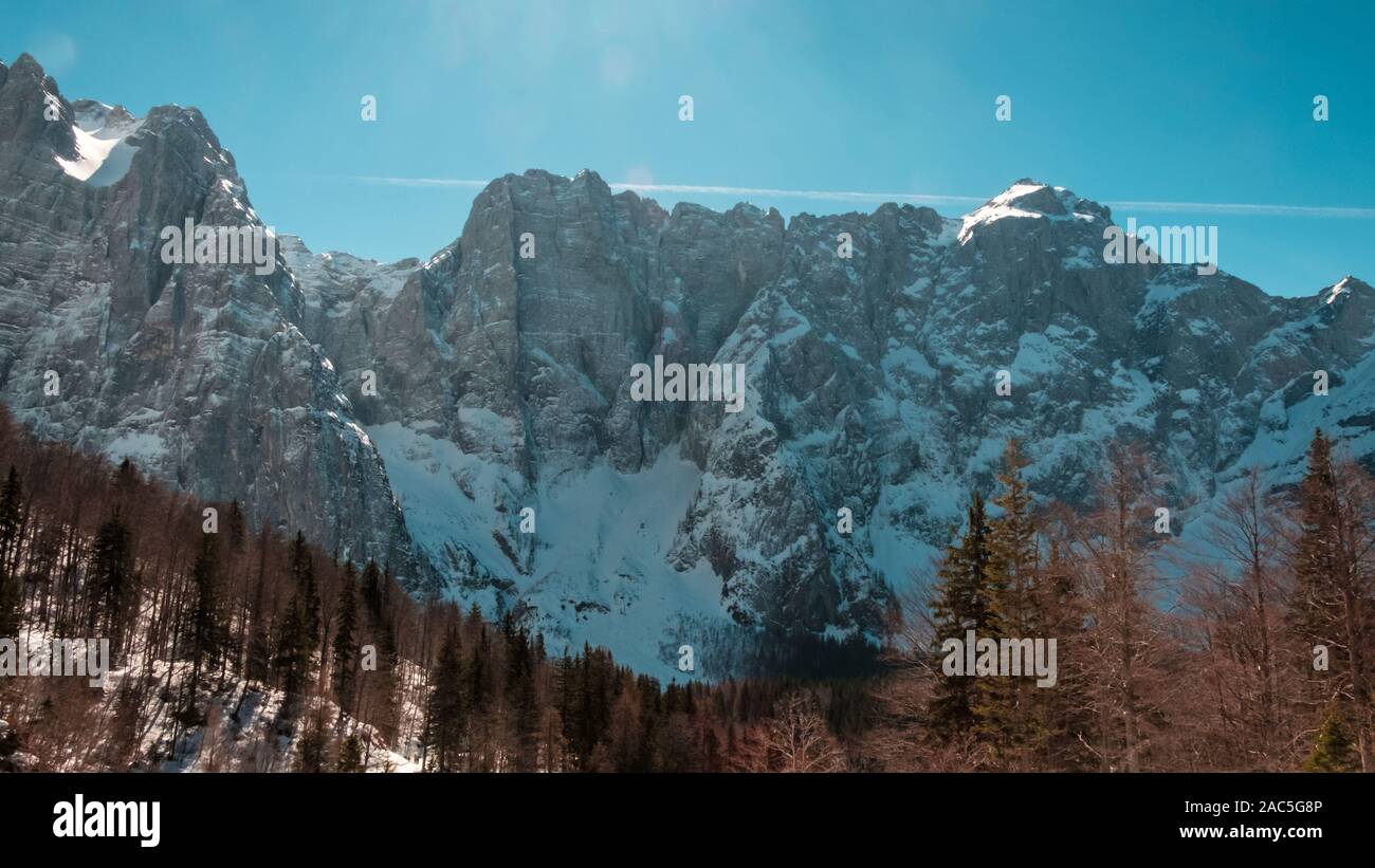 Mangart mountain range forest hi-res stock photography and images - Alamy