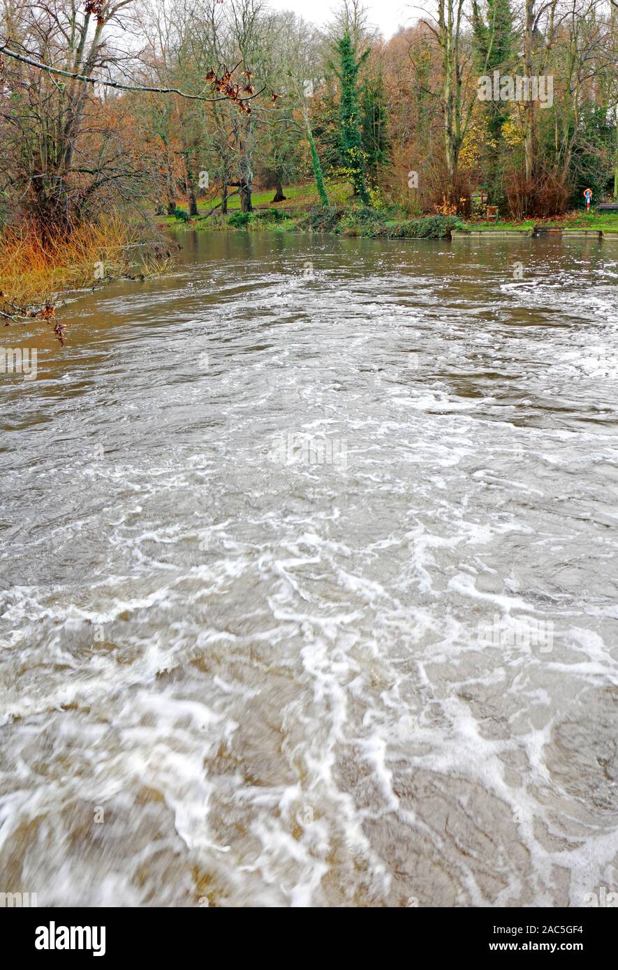 The River Bure and mill pool downstream of the remains of the lower ...