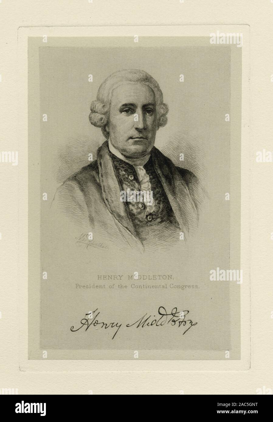Henry Middleton, president of the Continental Congress Printmakers ...