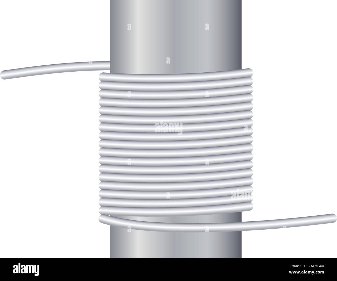 Long spring coil icon. Cartoon of long spring coil vector icon for web ...